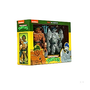 NECA Teenage Mutant Ninja Turtles Traag and Granitor 7" Action Figure 2 Pack Target Exclusive