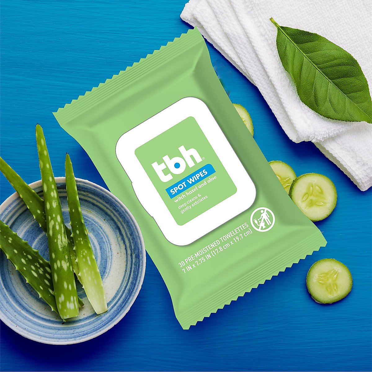 TBH Kids Spot Wash Wipes - Cleansing Face Wipes - Acne Prevention - Sulfate, Paraben Free - 30 Pack.