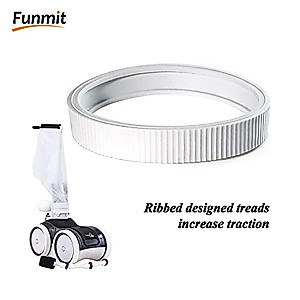 Funmit Upgraded Rubber Tire with Treads LLC1 Tire and 360007 Tire Replacement for Pentair Legend Pool Cleaner Wheel Rubber Tires Automatic Pool and Spa Cleaner (4 Pack)