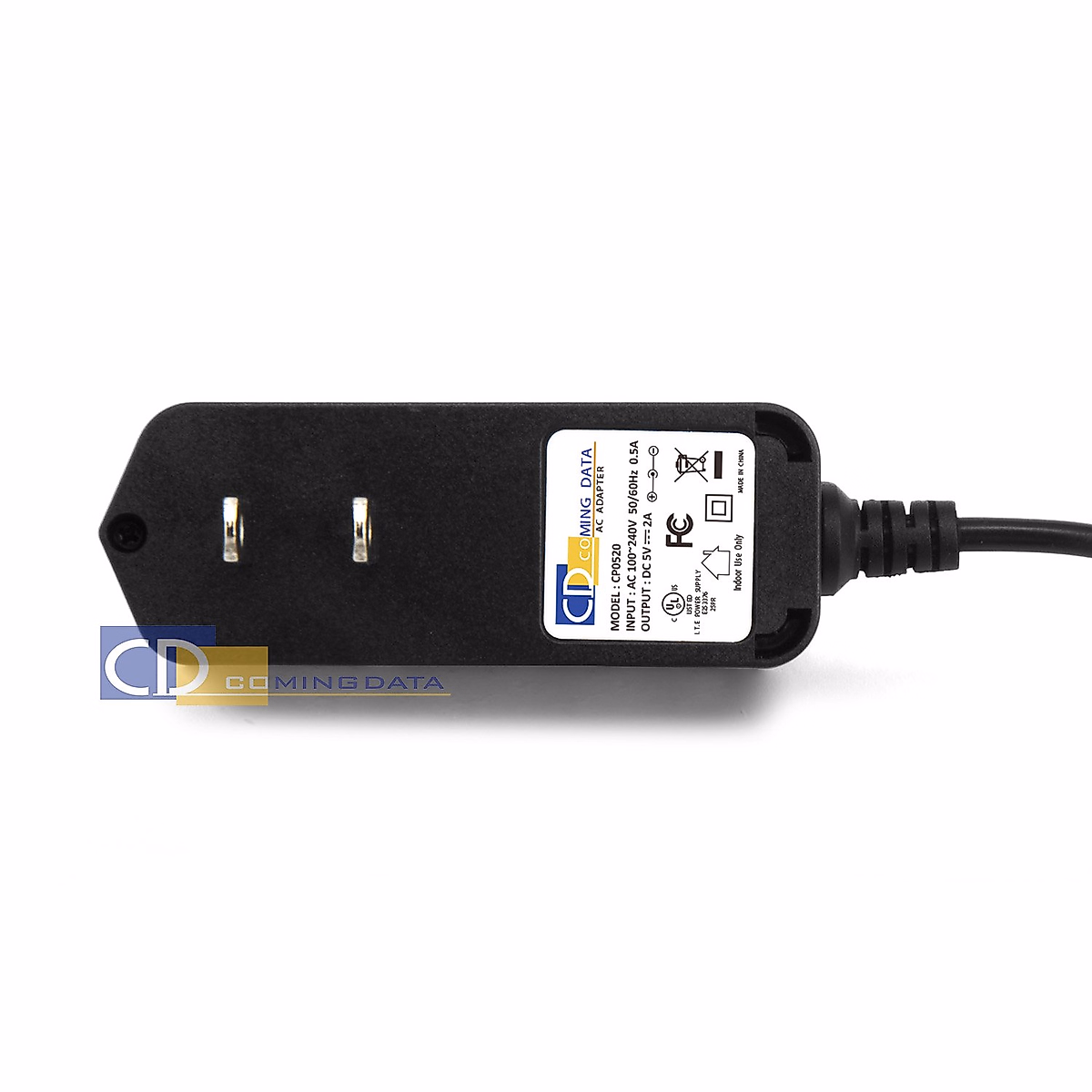 Coming Data 5V 2A 10W AC/DC Adapter Power Supply w/5.5x2.1/2.5mm DC Barrel Connector (UL Certified)