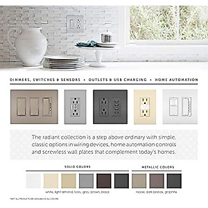 Legrand Radiant 2-Gang Screwless Wall Plate for Decorator Outlets, White Finish