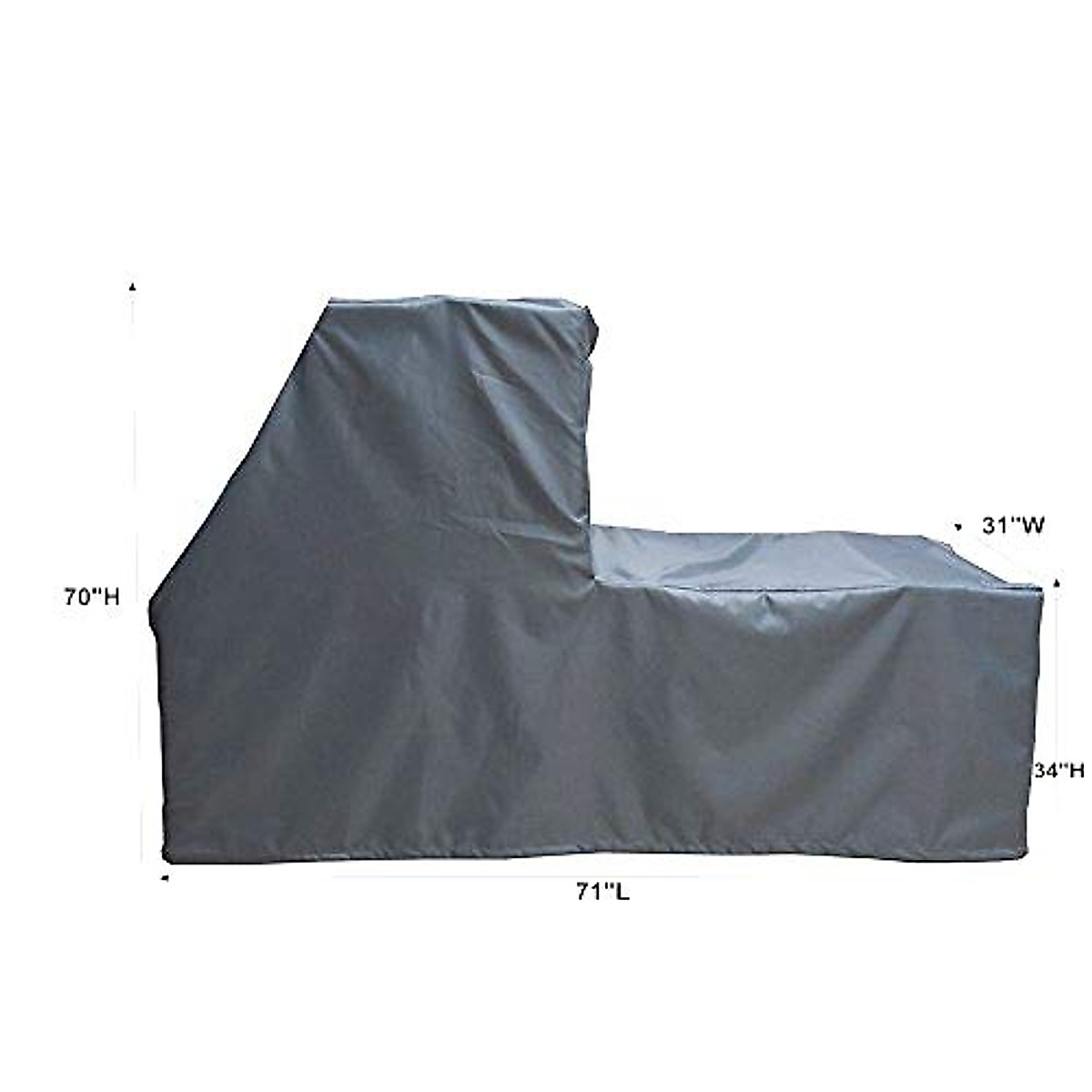 Mini Lustrous Elliptical Trainer Machine Cover, Dust-proof Water-Resistant Fitness Equipment Cover for Indoor Outdoor Use, 71" L x 31" W x 70" H (Gray)