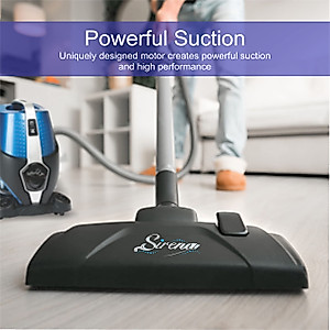 Sirena Bagless Vacuum Cleaner Premium Pack - Water Filtration Vacuum - Bonus 2 Twister Air Purifier, HEPA Filter and Turbo Brush - Wet Dry Vacuum - Hardwood Floor Sweeper and Pet Hair Cleaner