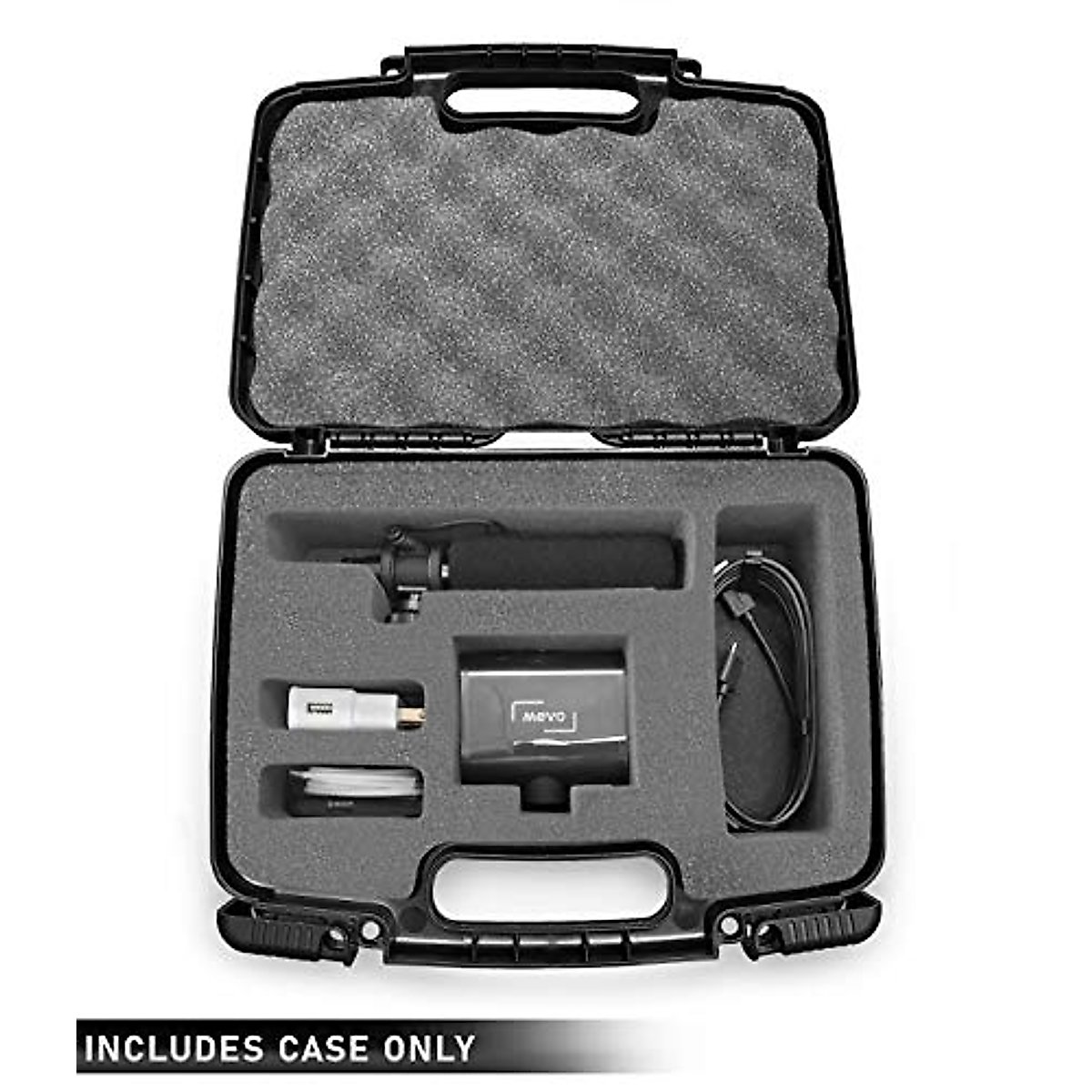 Casematix Hard Shell Camera Case Compatible with Mevo Start Live Streaming Camera, Shotgun Mic and Accessories in Custom Foam, Includes Carrying Case Only
