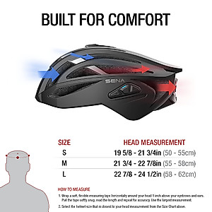 Sena R2 Road Cycling Smart Bluetooth Helmet (Matte White, Medium)