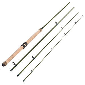 13ft 4 Pieces Carbon Fiber Sections Centerpin Float Fishing Rod Wooden Handle Steelhead Fishing Light LINE WT 6-10lbs