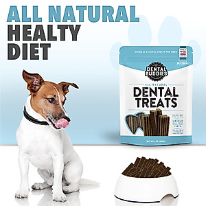 Pet Treat Pros - Dental Buddies - Dental Treats with Heavy Ridges - Helps Fight Plaque & Tartar - 8 Oz. / 226g