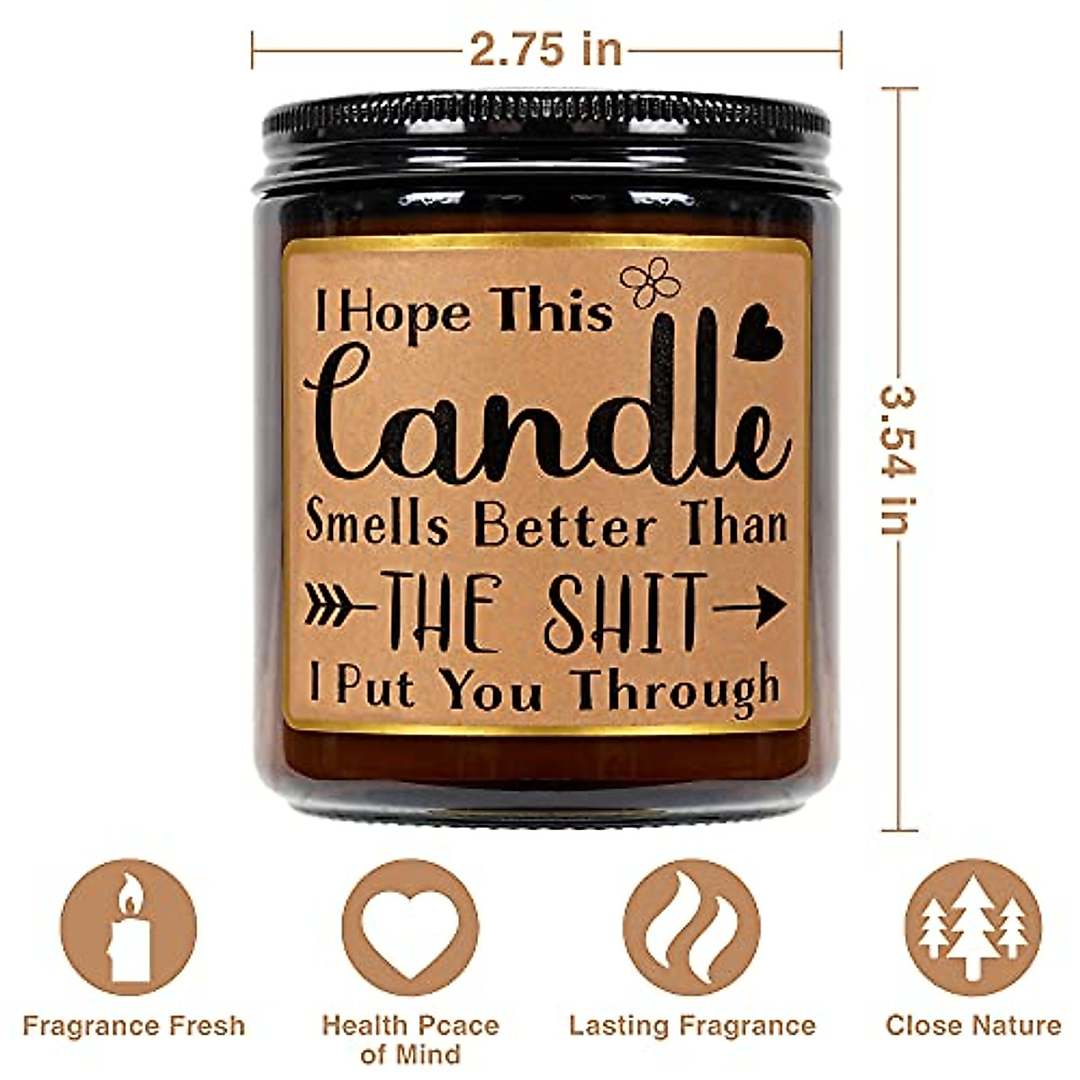 STORALIT Lavender Scented Candles Jars-I Hope This Smells Better, Funny Gifts for Women, Men, Best Friend Birthday Candle for Female, Sister, Mom,Unique Christmas Friendship Gift