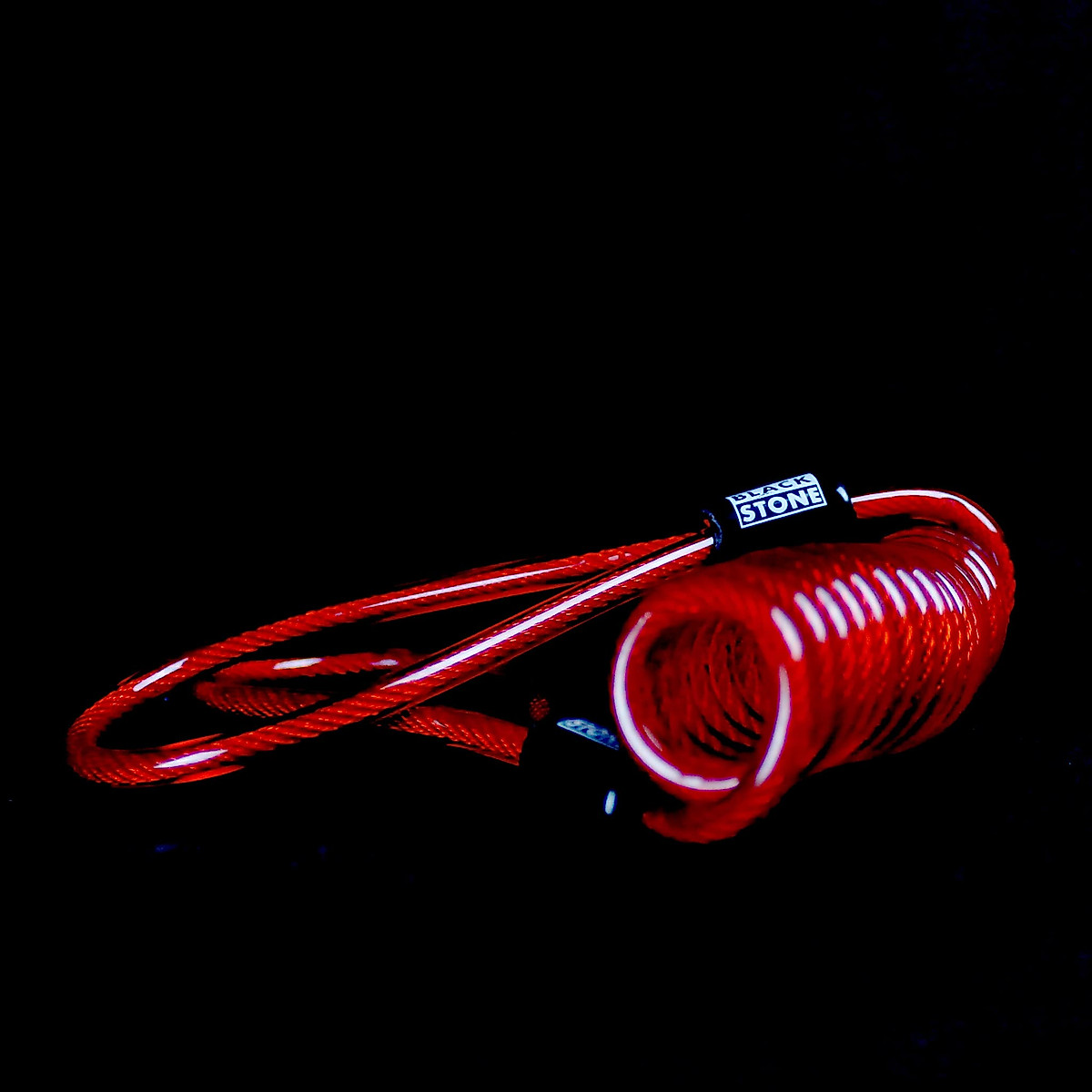 Blackstone Security Reminder Cable for Helmet Lock, Grip Lock, Disc Lock 5 ft (Red)