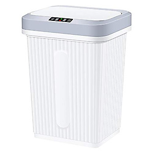 WENLII 16L Smart Automatic Sensor Dustbin Trash Can USB Rechargeable Induction Waste Bin Rubbish Can Home Living Room Garbage Bucket (Color : E)