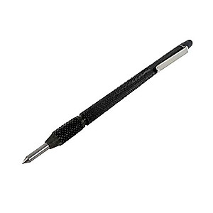 Taytools 466101 Heavy Duty Tungsten Carbide Scriber Etching Pen Made From Hardened Tool Steel with Magnetic Pickup with Pocket Clip Knurled Body for Metal Glass Ceramic