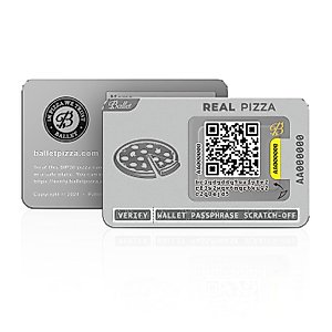 Ballet 2-Pack REAL Pizza - The Easiest Crypto Cold Storage - Nondescript Cryptocurrency Hardware Wallet for Bitcoin, Ethereum, XRP, Litecoin, and 200+ Other Cryptocurrencies