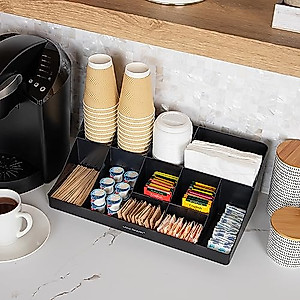 Mind Reader 11 Compartment Condiment 50 Capacity K-Cup Single Serve Coffee Pod Holder Storage Organizer, Black, One Size