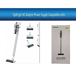 UpBright 25.85V AC/DC Adapter Compatible with Samsung Jet 75 70 Series 60 fit Cordless Stick Vacuum Cleaner VS7000 21.9V Lithium-ion Battery VS20T7536T5 A3026_RPN A3026-RPN 1.2A Power Supply Charger