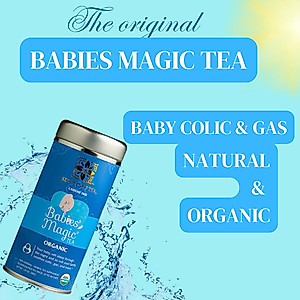 Secrets of Tea Baby Colic Babies' Magic Tea – Organic, Natural, Safe – Calming & Soothing Relief for Baby Acid Reflux, Gas, Colic – 40 Count(2 Pack)