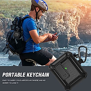 Valkit for Airpods Case Cover for Men with Lock, Military Armor Series Full-Body Air Pod Case with Keychain Cool Apple AirPods Shockproof Protective Case for AirPod 2 & 1