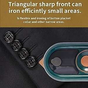 Mini Iron for Clothes, Portable Handheld Steam Iron - Handy Heat Press Small Iron - 360° Ironing Machine for Dry And Wet Ironing Support Dry And Wet Ironing for Home and Travel (Green)