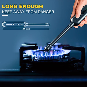 Candle Lighters USB-C Electric Rechargeable: Plasma Arc Windproof Flameless Extra Long Electric Lighter with Safe Button for Grill BBQ Fireplace Camping Stove Kitchen Firework Birthday Christmas