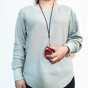 JJLFresheners 1PC FormVan Hand Tally Counter with Lanyard, Mechanical Lap Tracker Manual Clicker with Metal Finger Ring Hoop Holder, Red