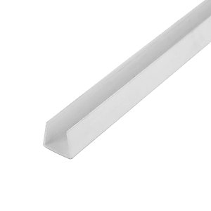 Outwater Plastics White 1/2'' Styrene Plastic U-Channel/C-Channel 72 Inch Lengths (Pack of 10 Pieces, 60 feet Total)
