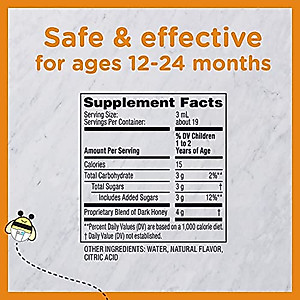 Zarbee's Baby Soothing Cough Syrup With Dark Honey; Natural Peach & Honey Flavor; 2 Fl Oz