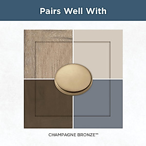 Franklin Brass Fulton Cabinet Knob, Champagne Bronze, 1-3/16 in (30mm) Dresser Drawer Pull, 10 Pack, P29523Z-CZ-B