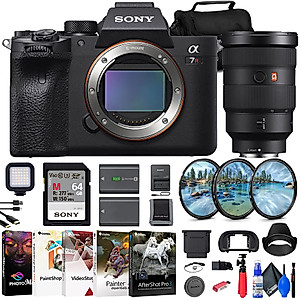 Sony a7R IVA Mirrorless Camera (ILCE7RM4A/B) + Sony FE 24-70 Lens + 64GB Card + Filter Kit + Bag + NP-FZ100 Compatible Battery + Card Reader + LED Light + Corel Photo Software + More (Renewed)