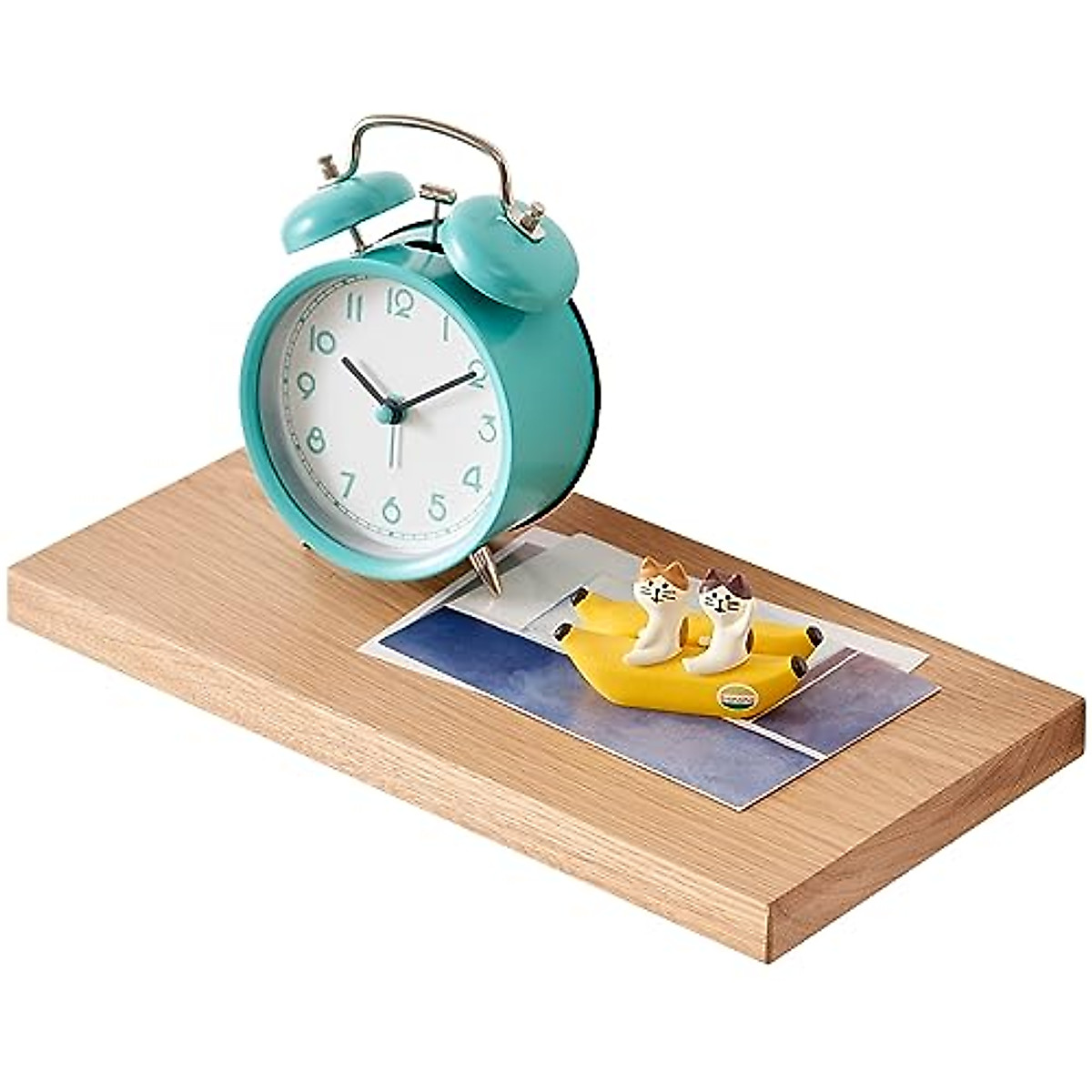 Conamily Oak Floating Shelves, 100% Solid Oak Wood 12inch Wall Mounted Natural Wood Wall Shelf Display Shelf for Home Office Living Room Bedroom Wall Storage Shelf