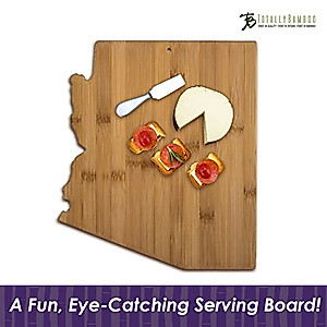 Totally Bamboo Arizona State Shaped Cutting Board, Natural Bamboo