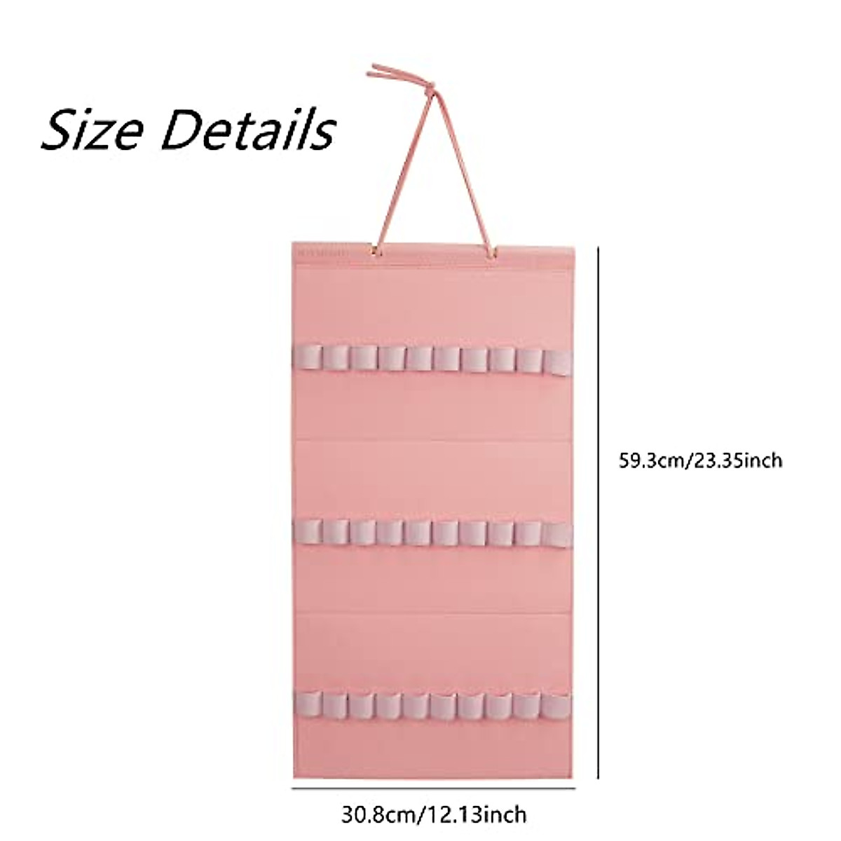 JOYMOMO Hanging Headband Holder for Girls,Felt Headband Organizer Headband Storage Holder Organizer for Headband (Without Headbands) (Pink)