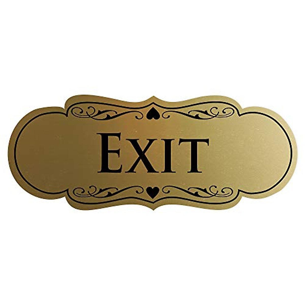 Designer EXIT Sign - Brushed Gold - Large