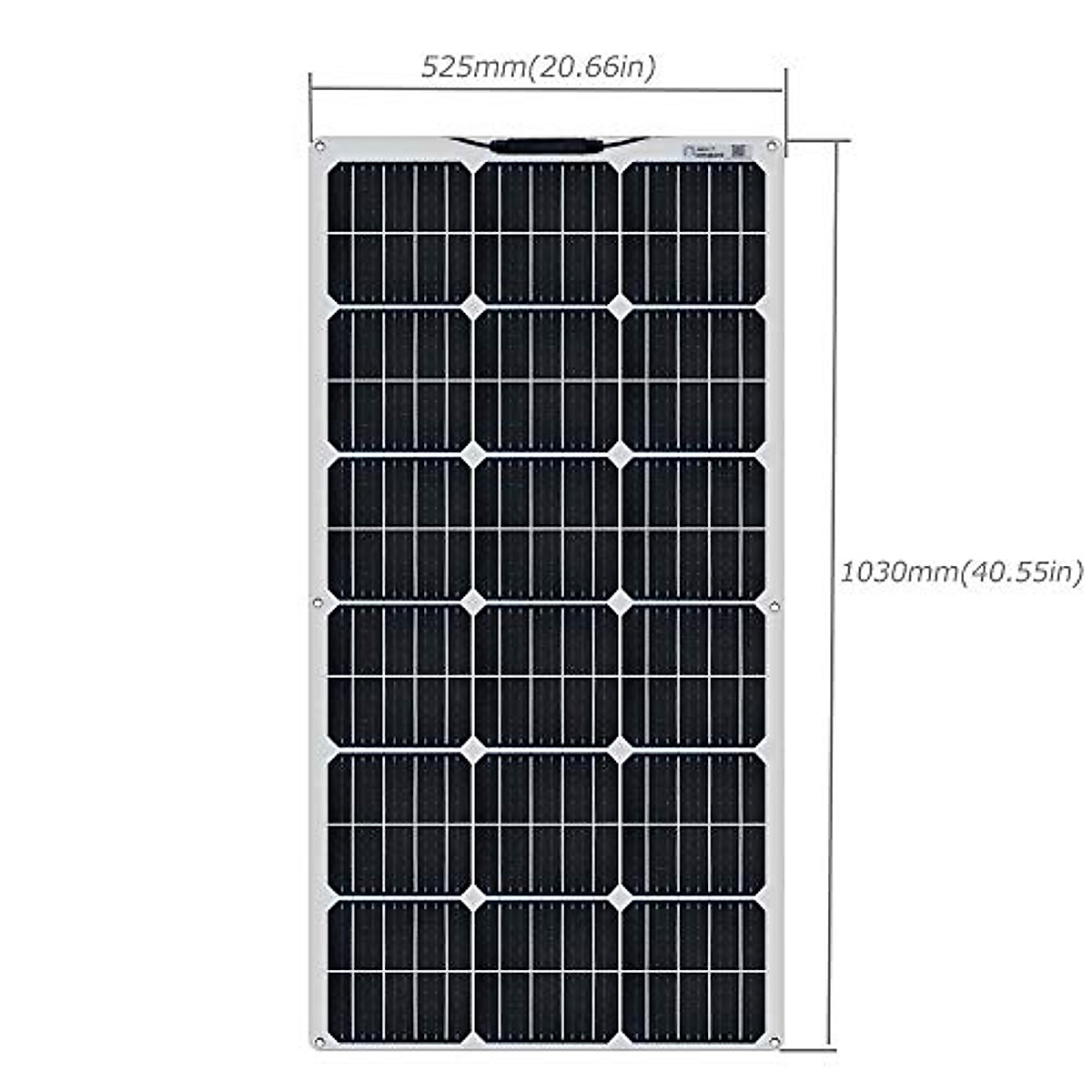 XINPUGUANG Flexible Solar Panel 100W 12V Monocrystalline Solar Charger Off-Grid for RV Boat Cabin Van Car Trailer