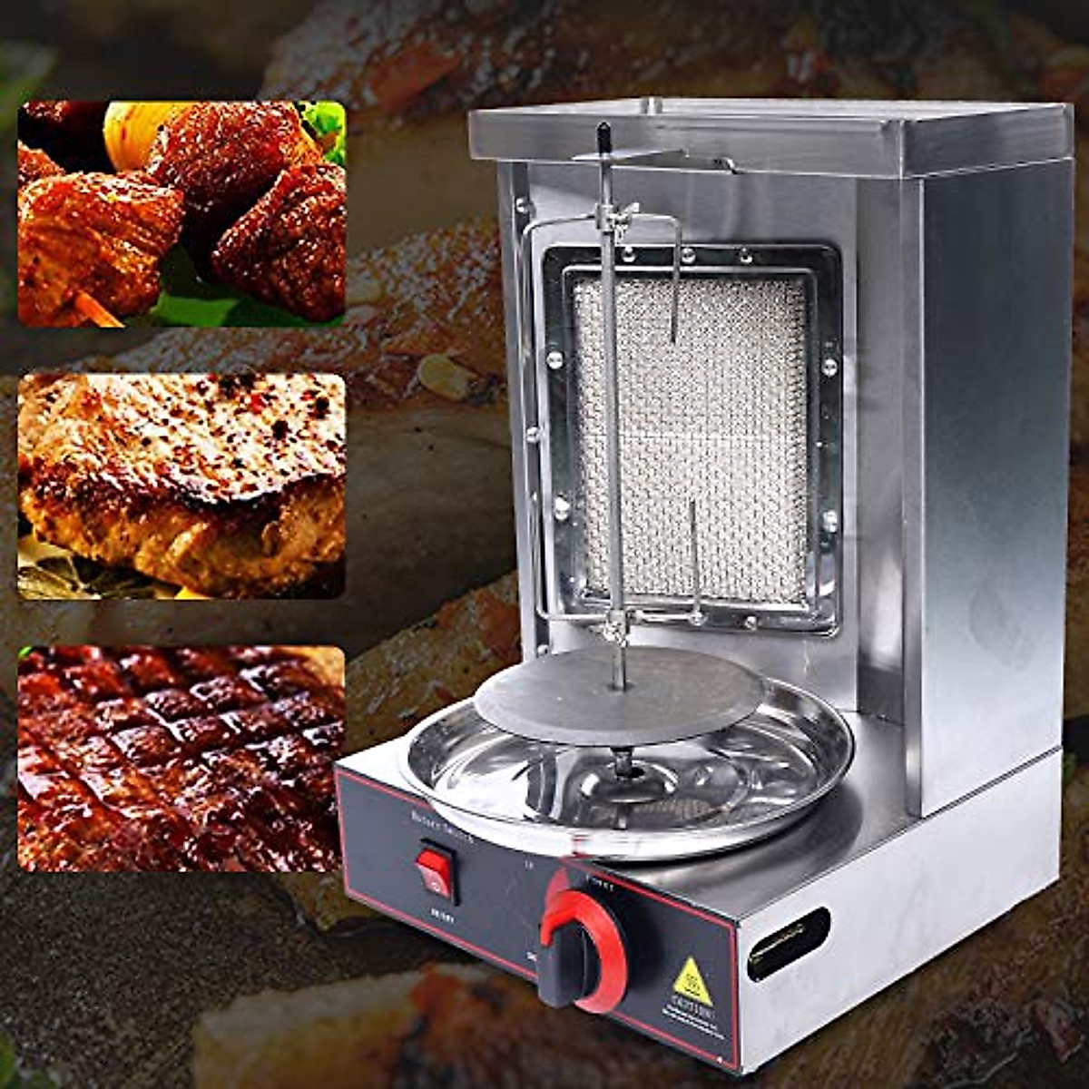 Shawarma Machine, Rotating LPG Gas Doner Kebab Machine Vertical Shawarma Machine Vertical Rotisserie for Chicken Roast,Turkey Roast,Tacos, Roast, Beefer for Restaurant Dinner Home Kitchen/2409