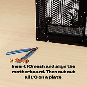 IOmesh Black Universal IO Shield Plate - for All PC Motherboards That was Lost Original Backplate, Make New Custom IO Shield for PC Motherboard