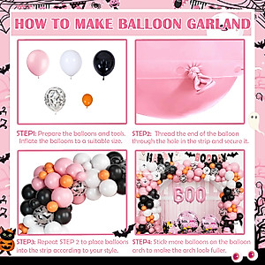 Fiesec Happy Boo Day Party Decorations, Pink Halloween Birthday Supplies for Outdoor Indoor Yard Home Room Girl, Banner Bat Ghost Spider Balloon Tablecloth Cake Topper Tableware Plates Napkins Forks