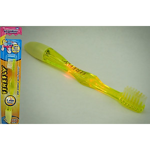 Dr. Fresh Firefly, The Original Flashing Light Up Timer Toothbrush for Kids, Soft Bristle, 1 Minute Timer (Pack of 12)