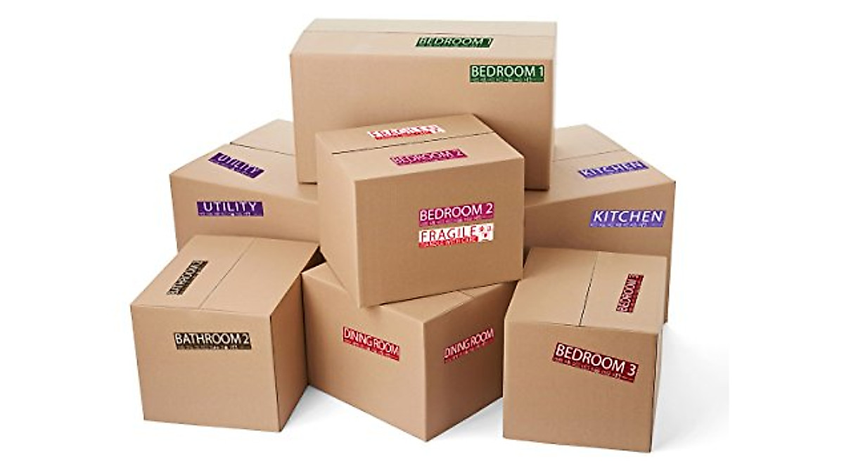 600 Color-Coded Moving Labels for 3-Bedroom Home | Organize & Pack Faster