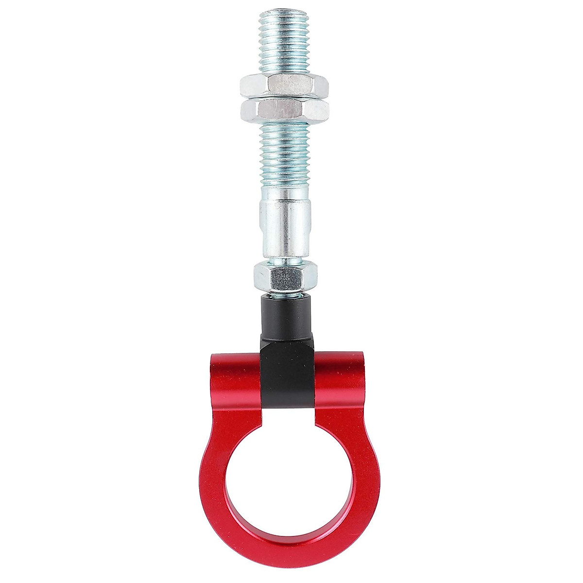 for 2017 for Tow Hook Tow Hook, Heavy Duty Car Racing Tow Hook Red Folding Ring Refitting Front Auto Trailer Accessory Fit for 2012‑2017(Red)