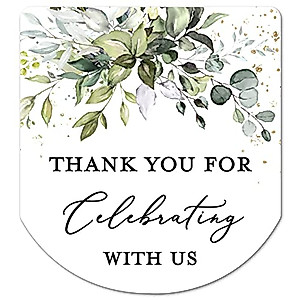 Hand Sanitizer Labels Thank You Wedding Favor Stickers - Set of 60 (Thank You for Celebrating)