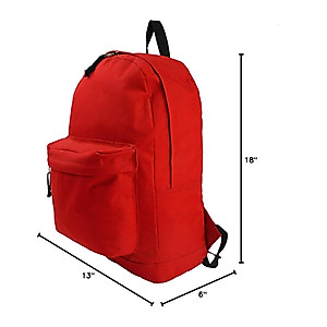 K-Cliffs Classic Bookbag Basic Backpack School Bookbag Student Simple Emergency Survival Daypack 18 Inches