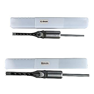 6pcs Square Hole Mortise Chisel Drill Bit Tools, 5/8" 9/16" 1/2" 3/8" 5/16" 1/4" HSS Woodworking Hole Saw Mortising Chisel Drill Bit Set, Different Sizes