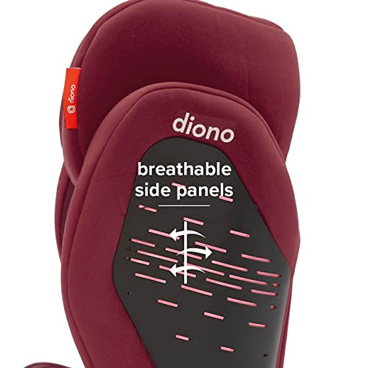Diono Monterey 4DXT Latch, 2-in-1 High Back Booster Car Seat with Expandable Height, Width, Advanced Side Impact Protection, 8 Years 1 Booster, Plum