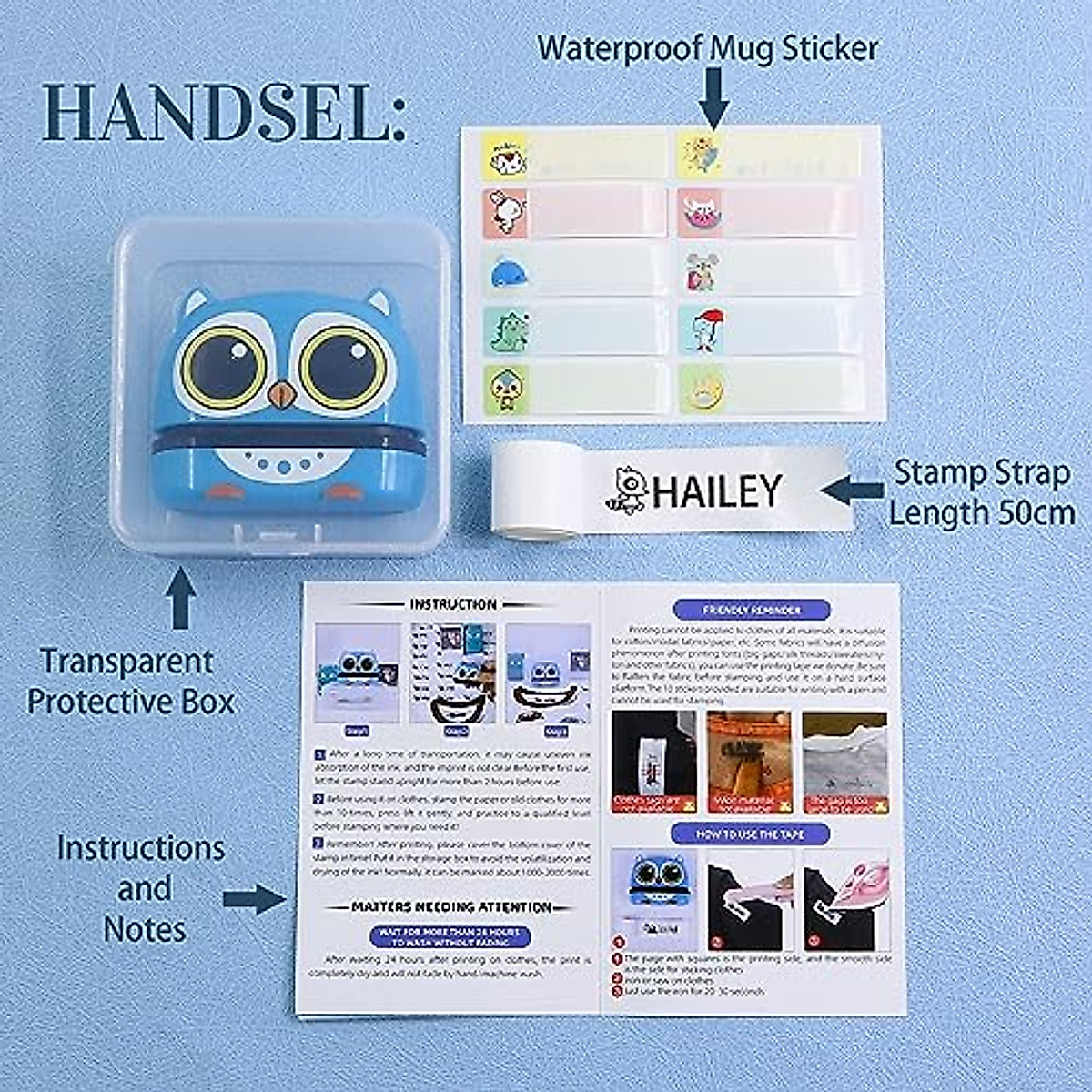 Name Stamp for Clothing Kids,Extra 100 or 200 Personazlied Name Labels for School Supplies Waterproof,Customized Name Stamp,Clothes Stamp for Kids Waterproof,Personalized Name Stamp,Custom Label Stamp for Kids School Stuff,Fabric Name Stamp for Clothes