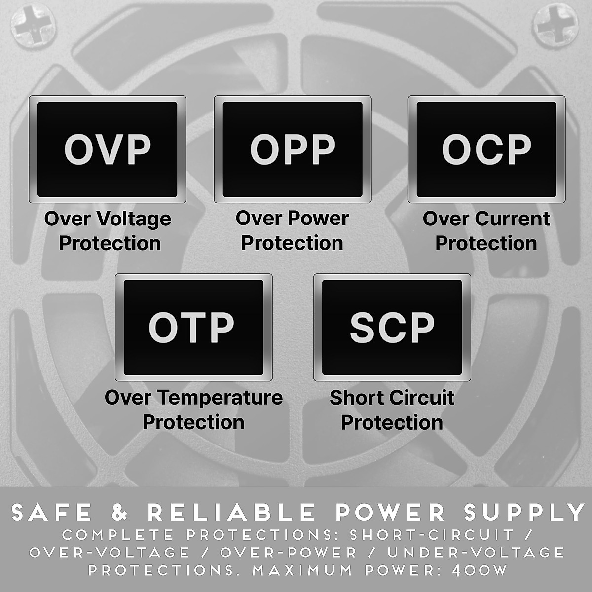 APEVIA SFX-AP400W Mini ITX Solution / Micro ATX / SFX 400W Power Supply