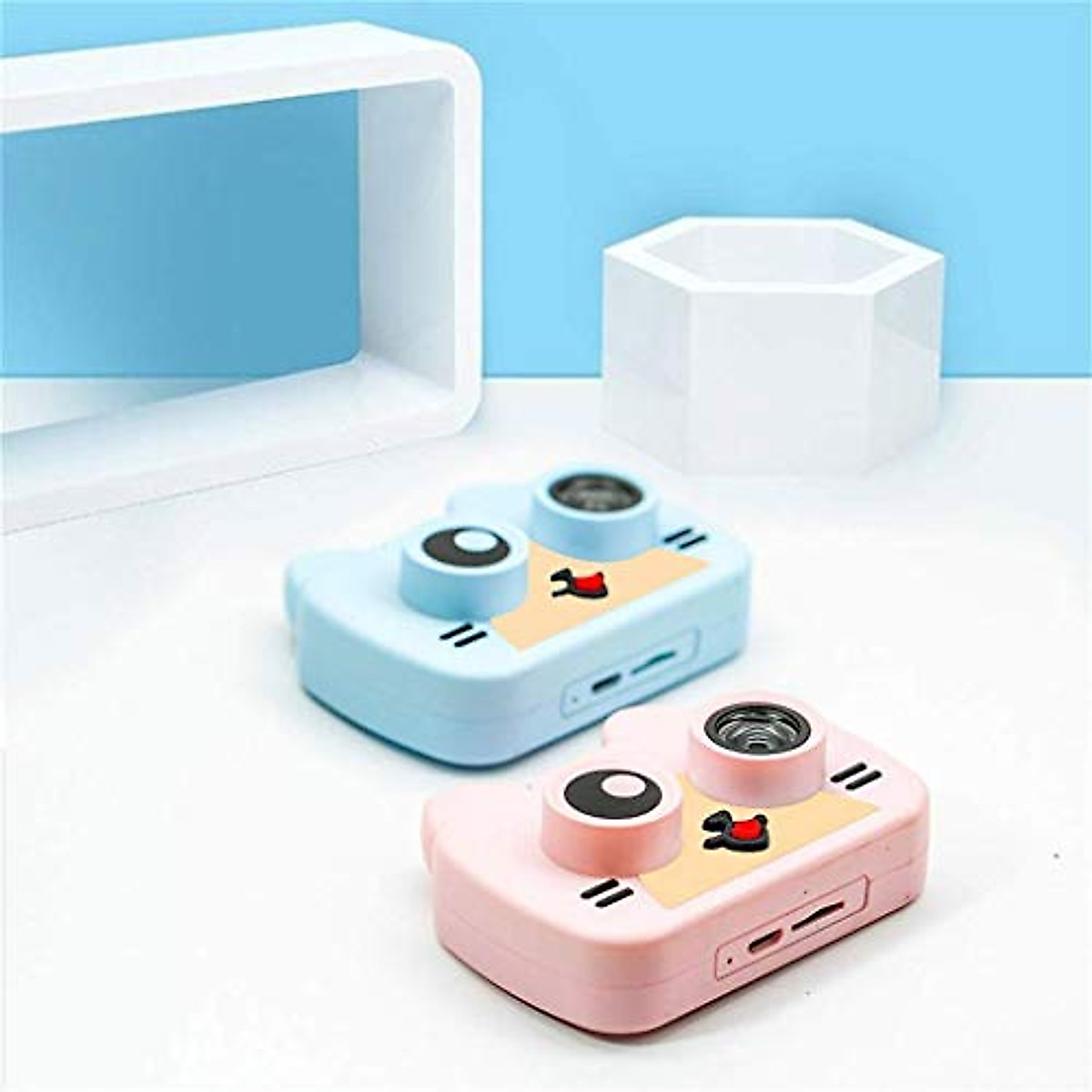 LKYBOA Children's Digital Camera - Photo Recording Video Smart Mini Girl Toy (8.2X5.8X3.1 Cm) (Color : B)