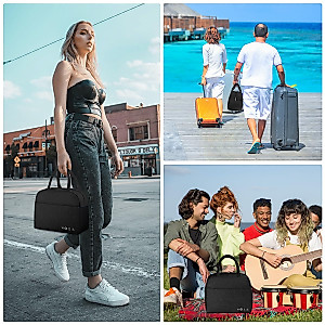 DALINDA Lunch Bag Lunch Box for Women Men Reusable Insulated Lunch Tote Bag,Leakproof Thermal Cooler Sack Food Handbags Case High Capacity forTravel Work School Picnic- Black