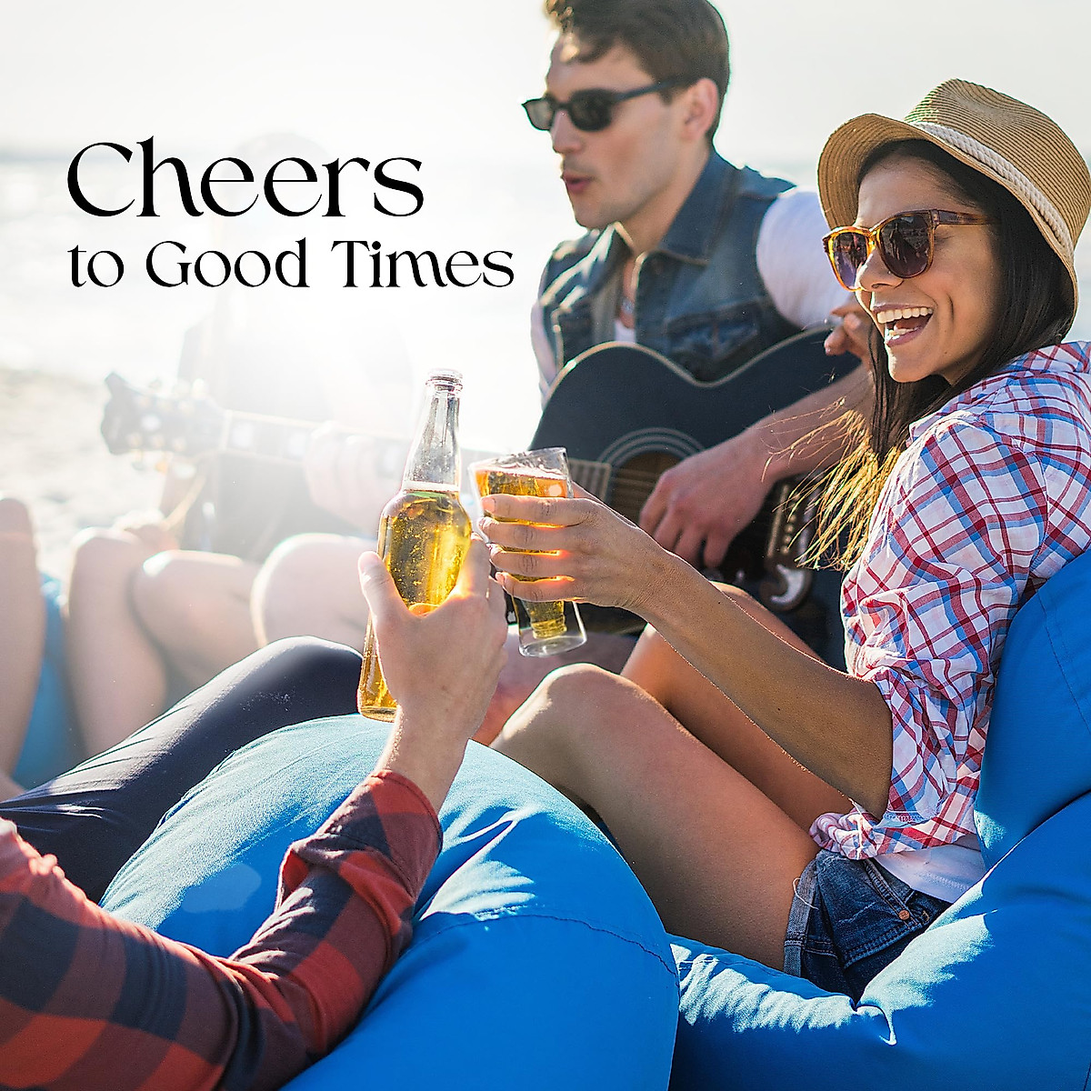 Dragon Glassware Beer Glasses - 13.5 oz Clear Double Wall Insulated Beer Glass Set of 2 - Upside Down Design - Holds One Full Bottle - Freezer Safe