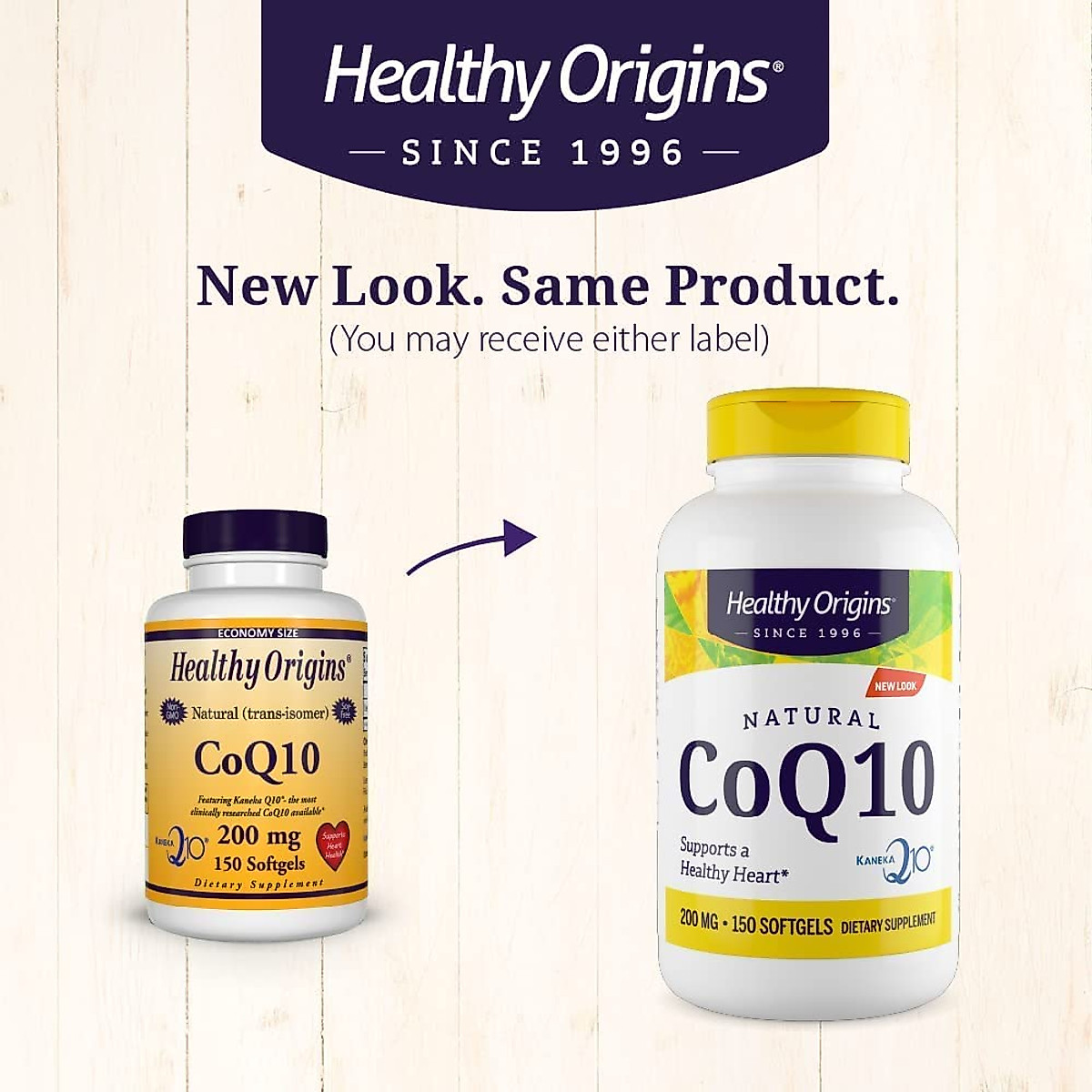 Healthy Origins CoQ10 (Kaneka Q10), 200 mg - Heart Health & Energy Supplement - Gluten-Free & Non-GMO Supplements - 150 Softgels