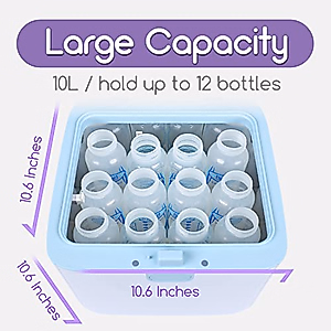 Papablic 4-in-1 UV Light Sanitizer | UV Sterilizer and Dryer Pro | UV Sterilizer Box with Dual UV-C Lamps for Babies & Whole Family | Large Capacity | Touch Control