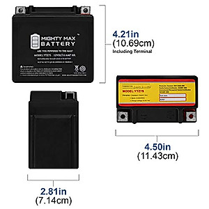 Mighty Max Battery YTZ7S - 12 Volt 6 AH, 130 CCA, Rechargeable Maintenance Free SLA AGM Motorcycle Battery